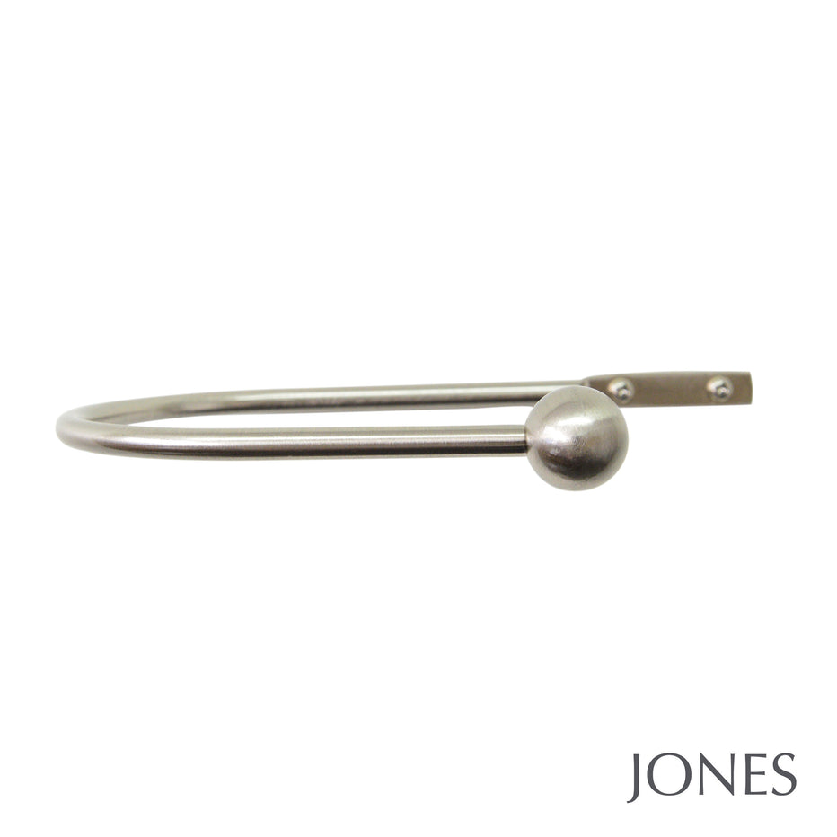 Jones Holdbacks for Cosmos / Quartz / Astra in Matt Nickel | Pole Design UK