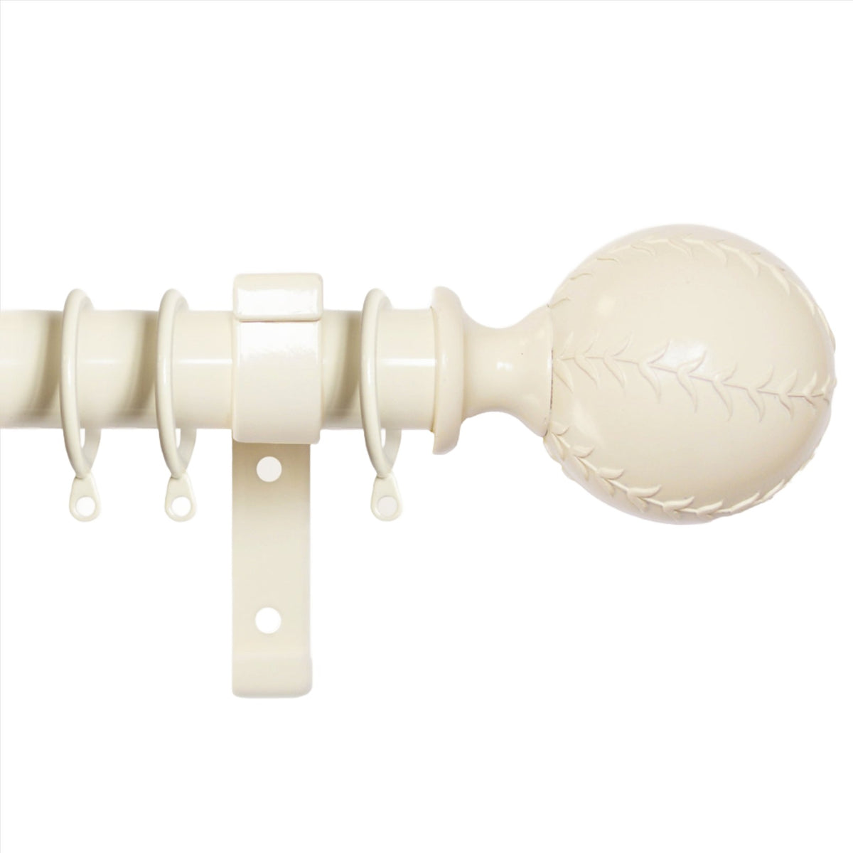 Laura Ashley Swirl Curtain Pole Set in Cream | Pole Design UK