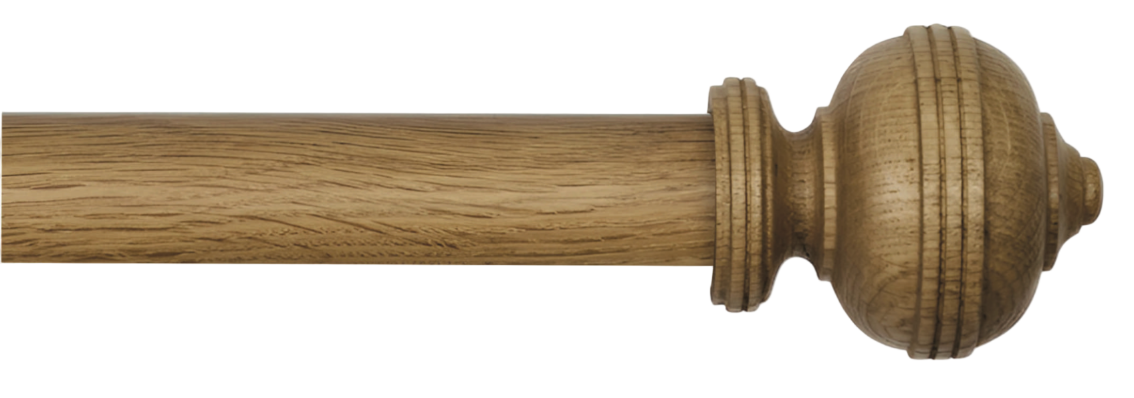 Byron & Byron Rustica Remy Finial Curtain Pole Set in English Oak ...