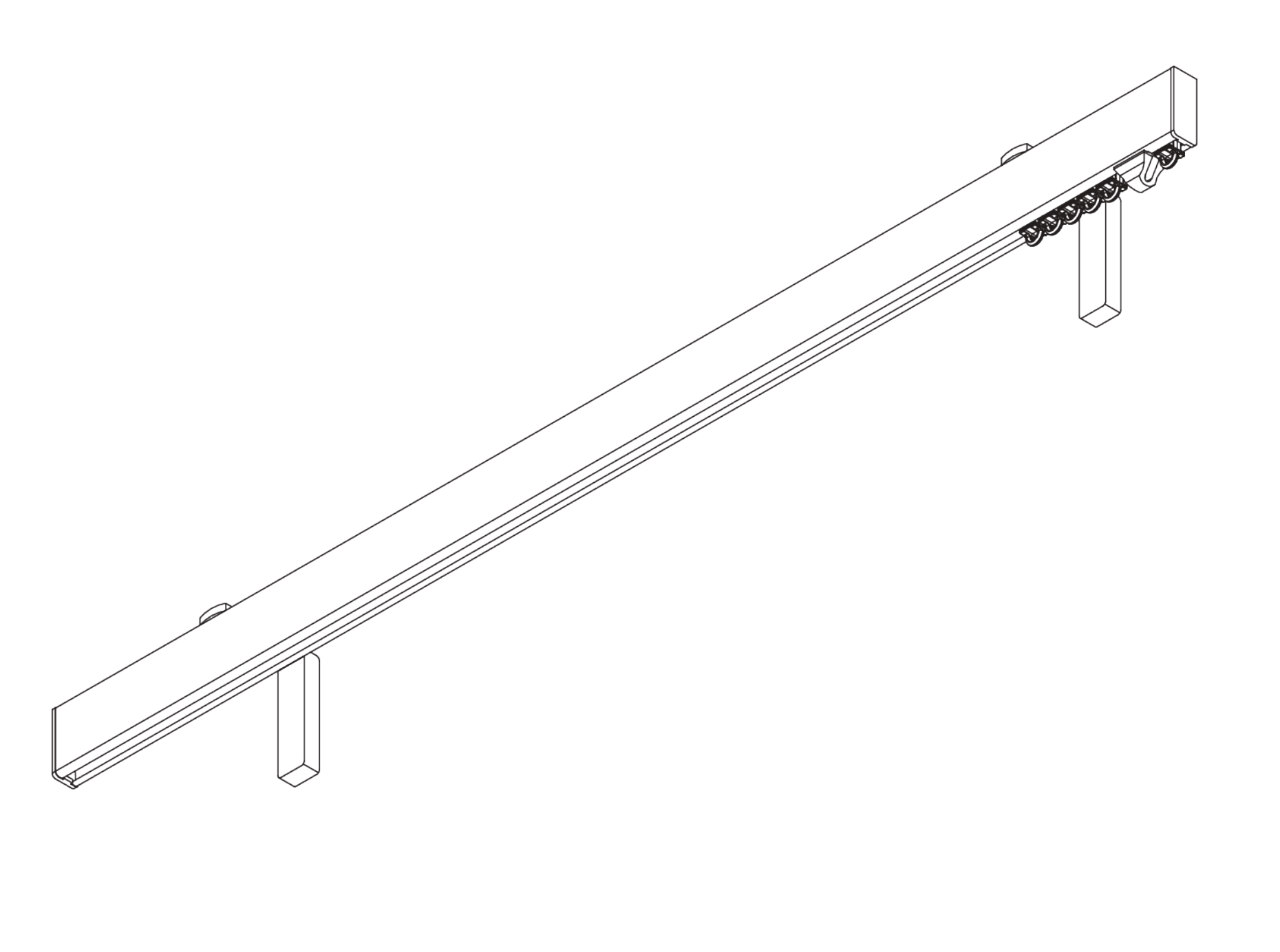 Silent Gliss 7605 Metroflat in Slate Grey | Pole Design UK